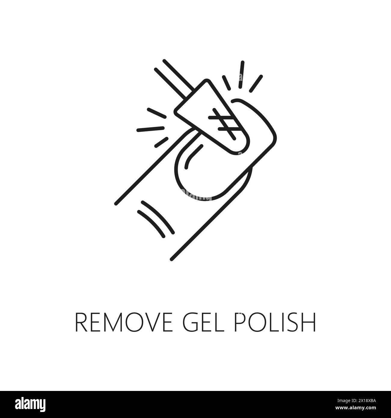 Nail manicure service icon with cotton swab. Woman beauty or spa salon ...