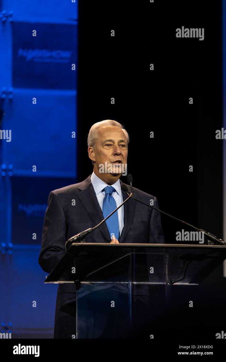 LAS VEGAS, Nevada - Perry Sook speaking at NAB 2024 at Lass Vegas ...