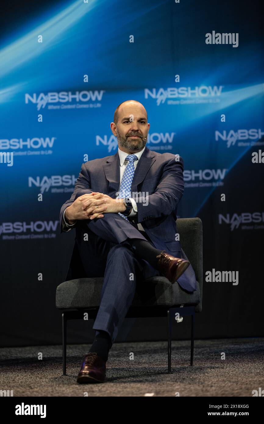 LAS VEGAS, Nevada - Curtis LeGeyt speaking at NAB 2024 at Lass Vegas ...