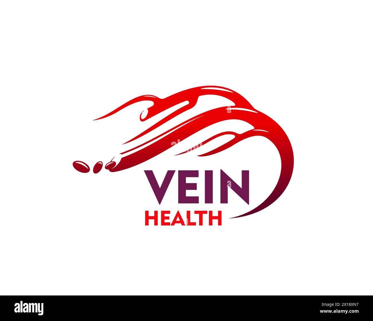 Vein artery health icon for vascular healthcare, medical or surgery ...