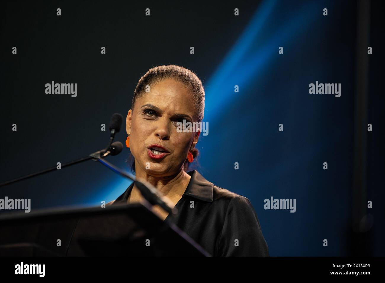 LAS VEGAS, Nevada - Soledad O'Brien speaking at NAB 2024 at Lass Vegas ...
