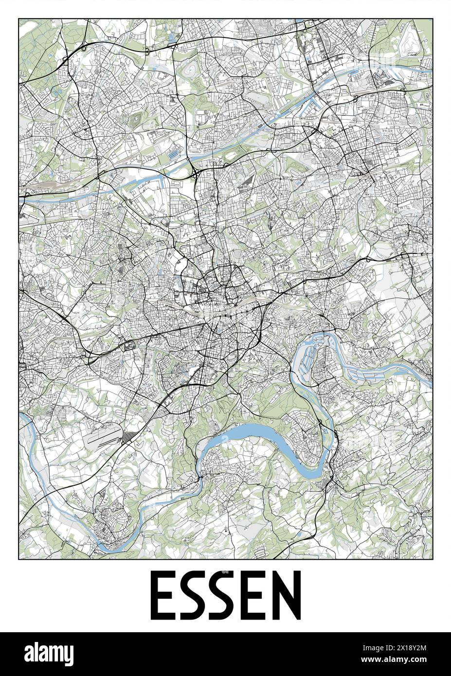 Map of essen hi-res stock photography and images - Alamy