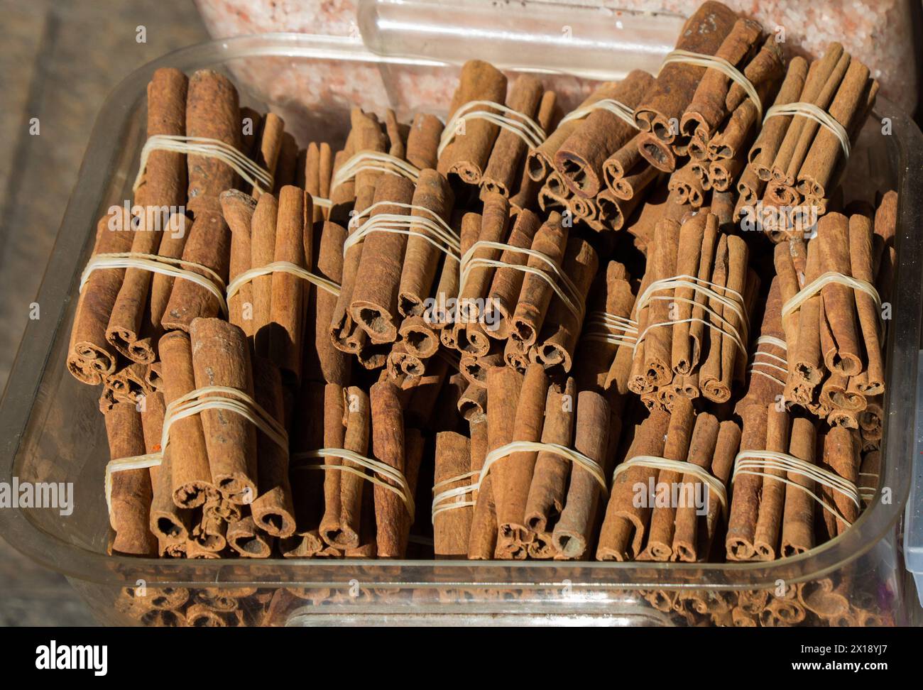 Bundles of Cinnamon sticks in stock Stock Photo - Alamy