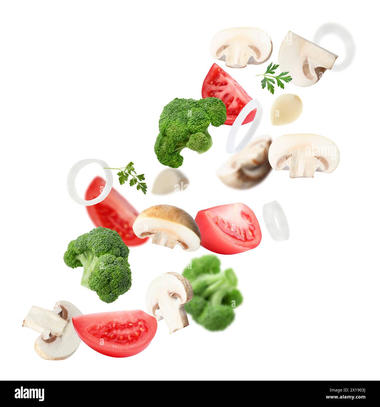 Set different vegetables herbs Cut Out Stock Images & Pictures - Alamy