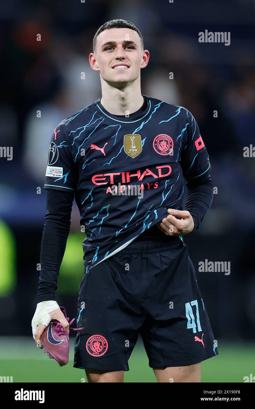Madrid, Spain. Credit: D. 9th Apr, 2024. Phil Foden (Man.C) Football ...