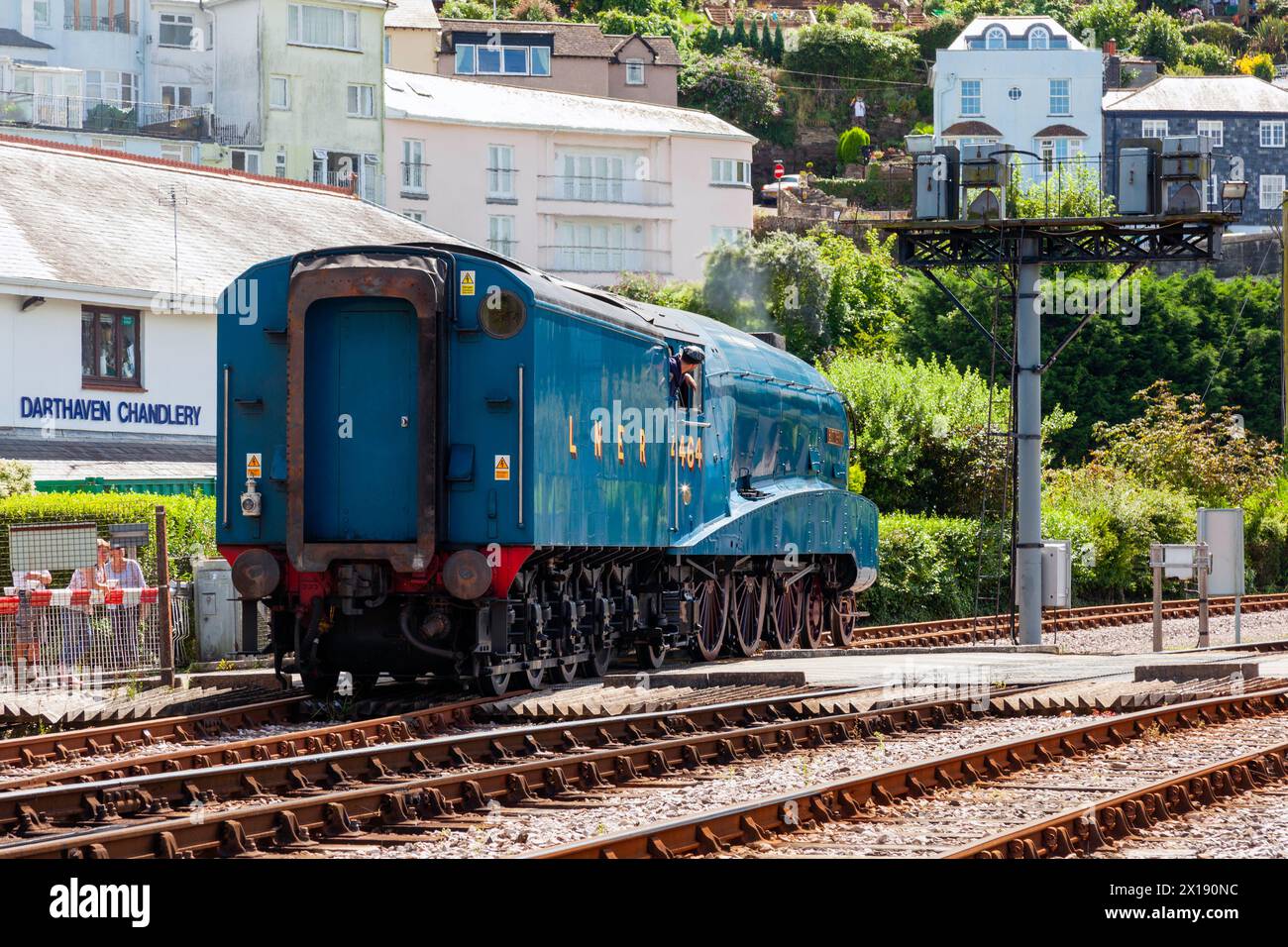 UK, England, Devon, LNER A4 Pacific 'Bittern' visiting Kingswear ...