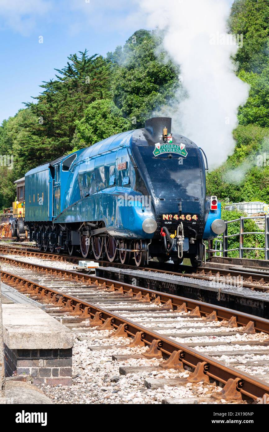 UK, England, Devon, LNER A4 Pacific 'Bittern' visiting Kingswear ...