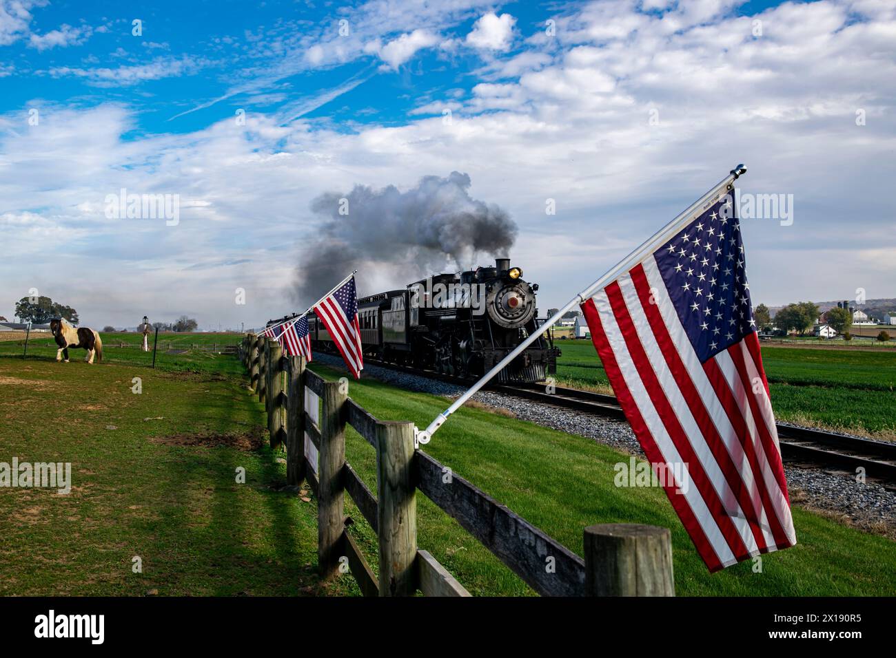 Vintage american steam locomotive hi-res stock photography and images ...