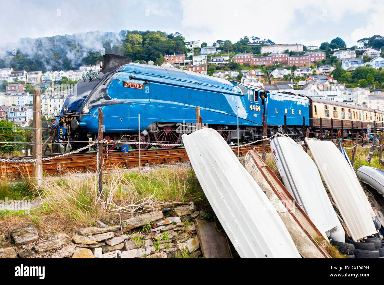 England, Devon, LNER A4 Pacific 'Bittern' heading the Torbay Express as ...