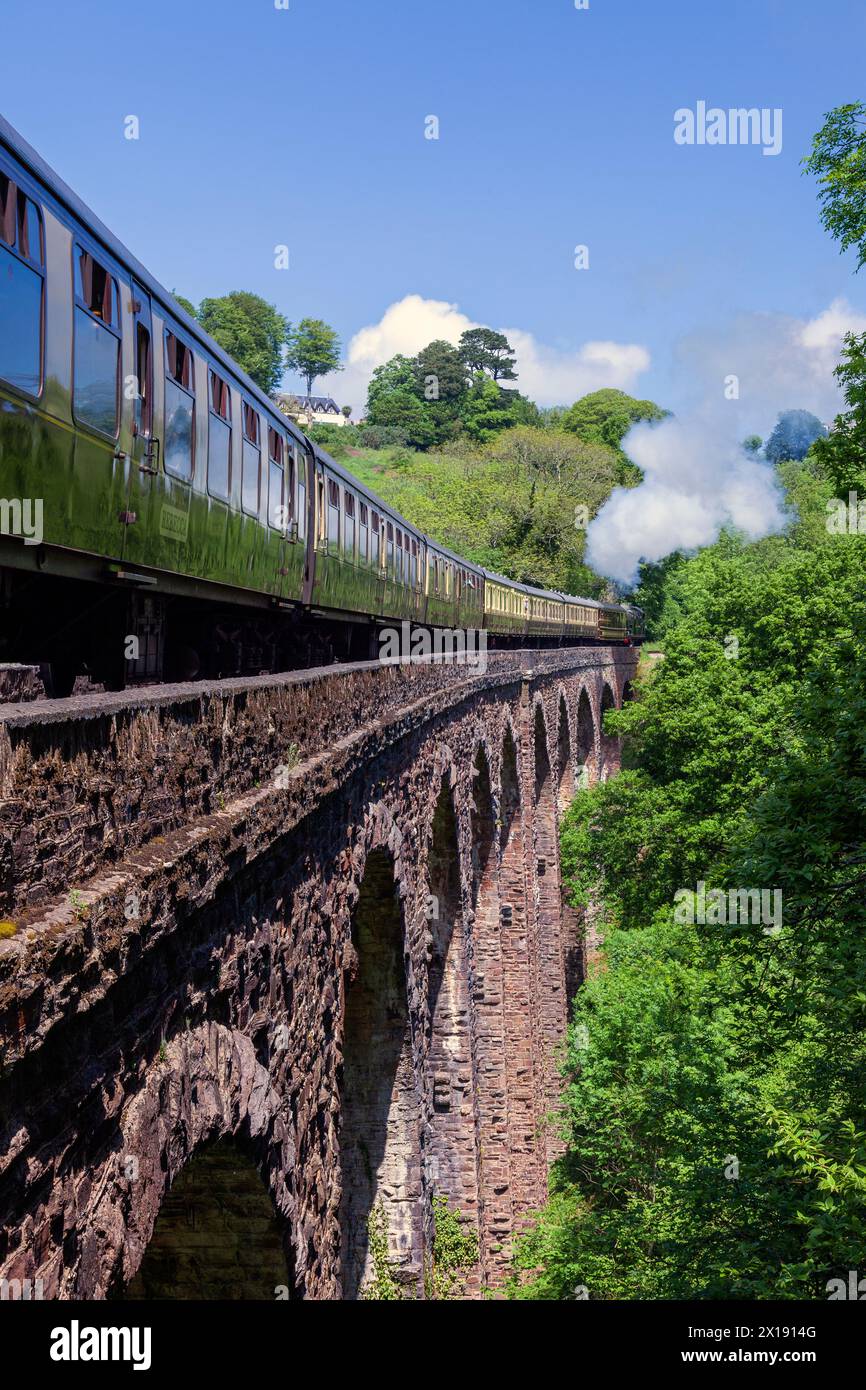 UK, England, Devon, GWR Steam Locomotive No. 4277 'Hercules' crossing ...