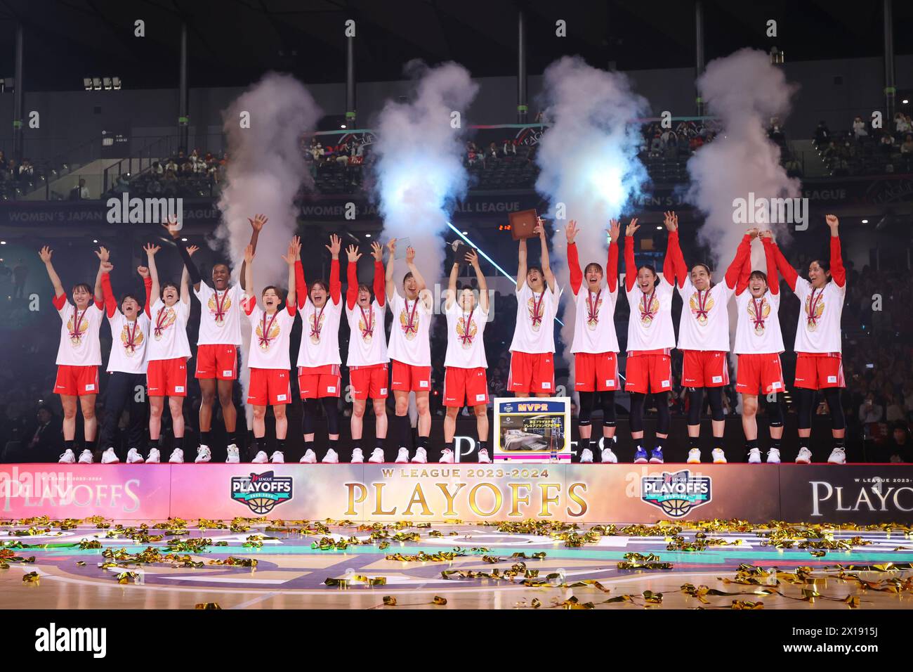 Musashino Forest Sport Plaza, Tokyo, Japan. 15th Apr, 2024. Fujitsu Red ...