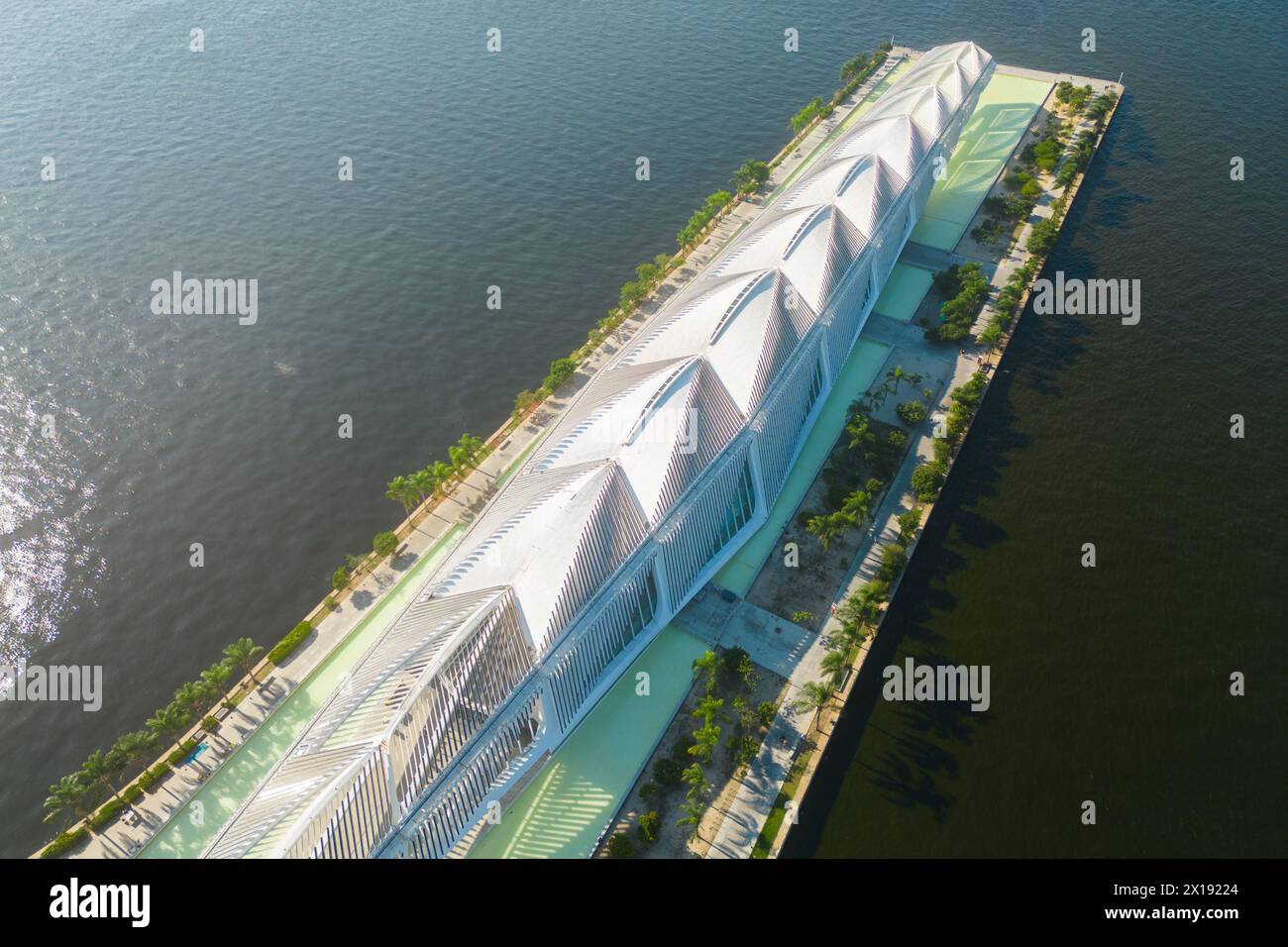 Top Down View of Modern Architecture Museum of Tomorrow Building in Rio ...