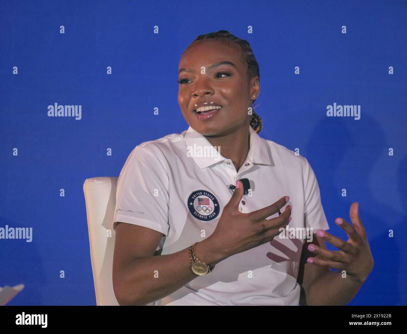 New York, New York, USA. 15th Apr, 2024. Team USA athletes in both the ...