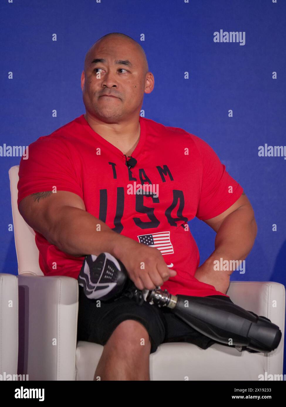 New York, New York, USA. 15th Apr, 2024. Team USA athletes in both the ...