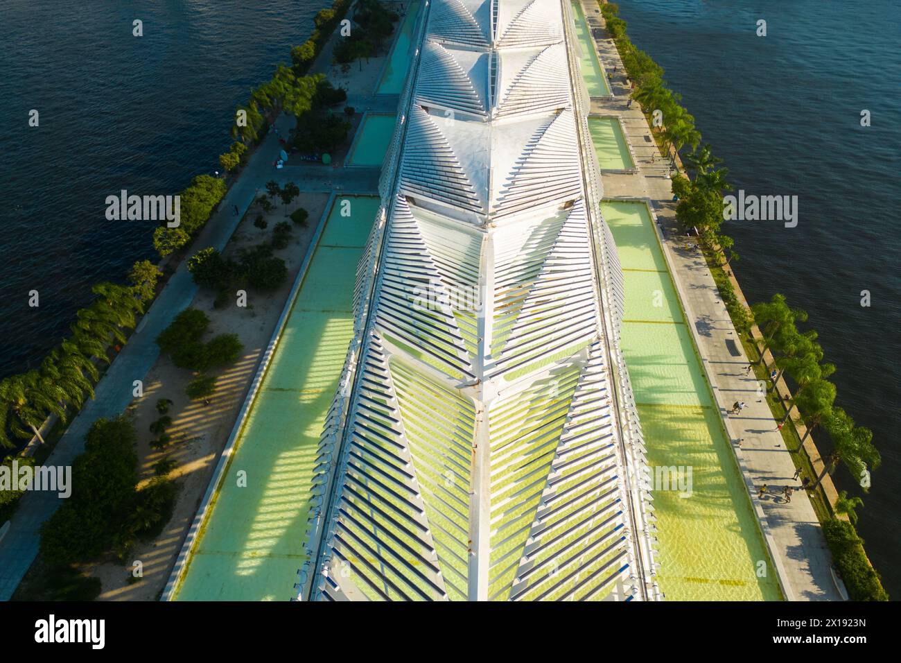 Top Down View of Modern Architecture Museum of Tomorrow Building in Rio ...