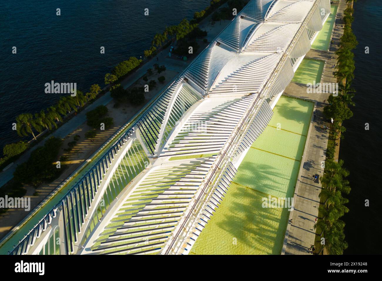 Top Down View of Modern Architecture Museum of Tomorrow Building in Rio ...