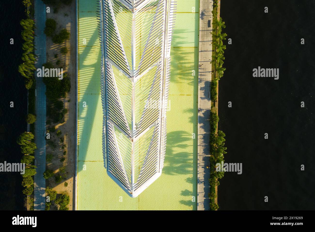 Top Down View of Modern Architecture Museum of Tomorrow Building in Rio ...