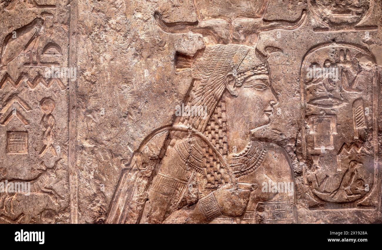 Egyptian Wall Scriptures Stock Photo - Alamy
