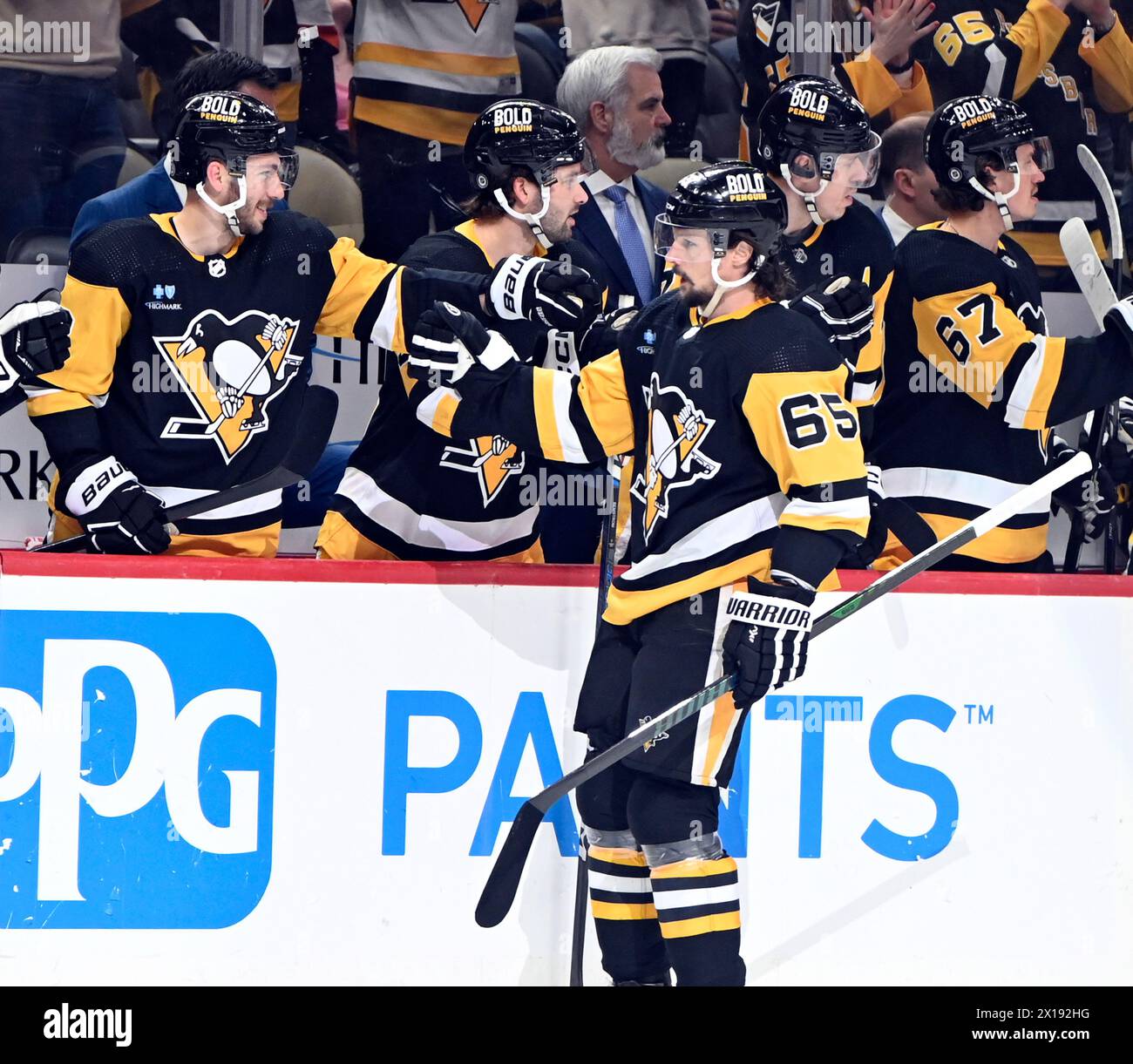 Pittsburgh, United States. 15th Apr, 2024. Pittsburgh Penguins ...