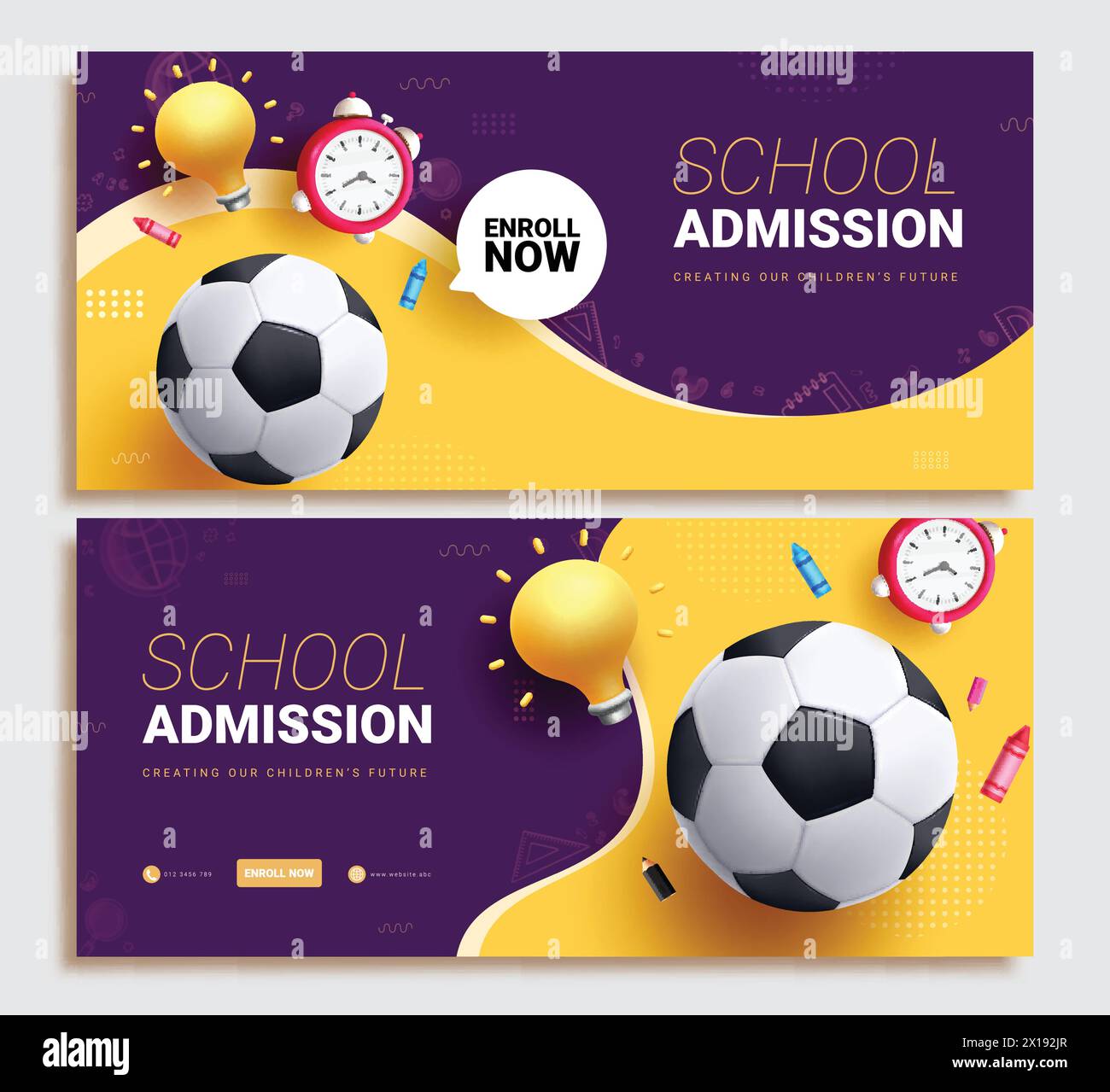 School admission banner advertising Stock Vector Images - Alamy