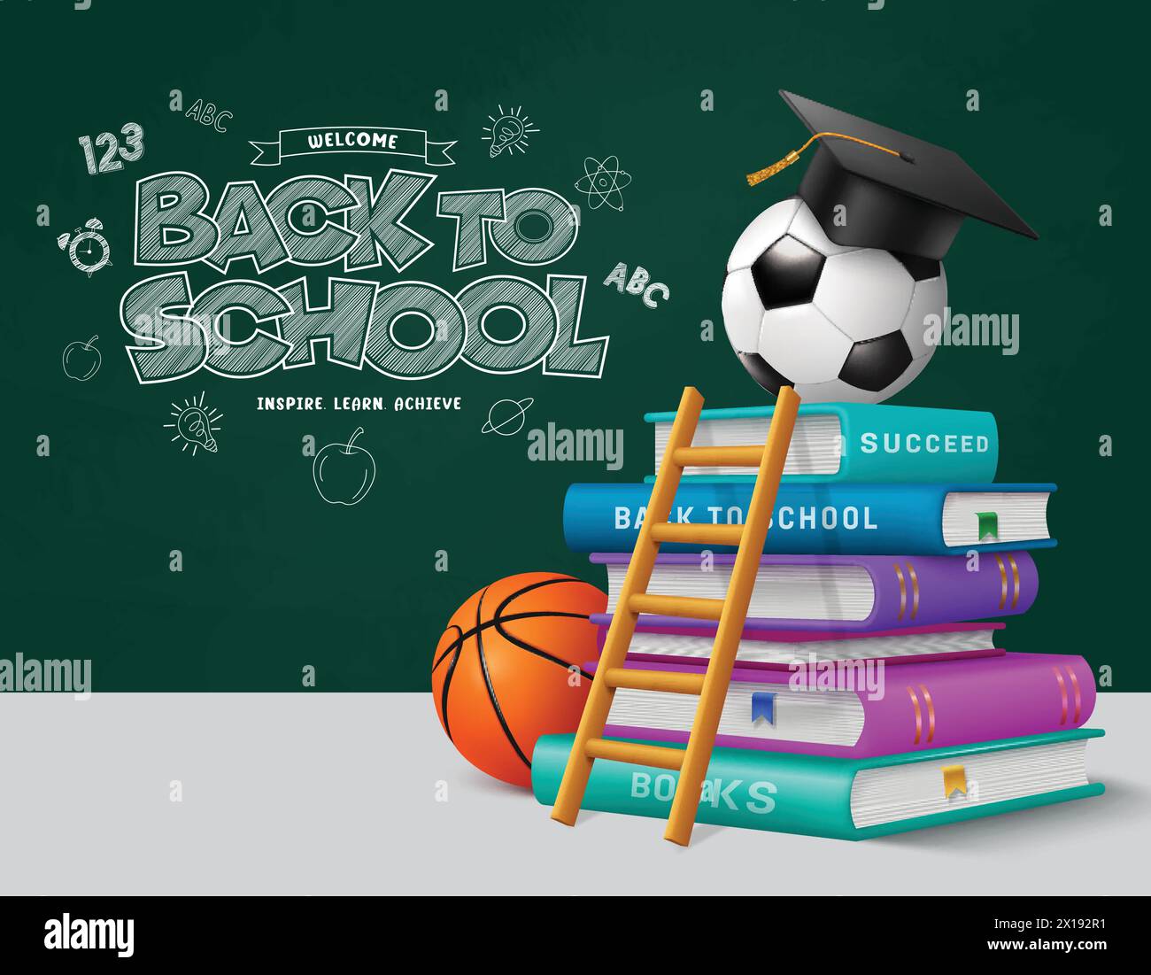 Back to school vector design. Welcome back to school greeting ...