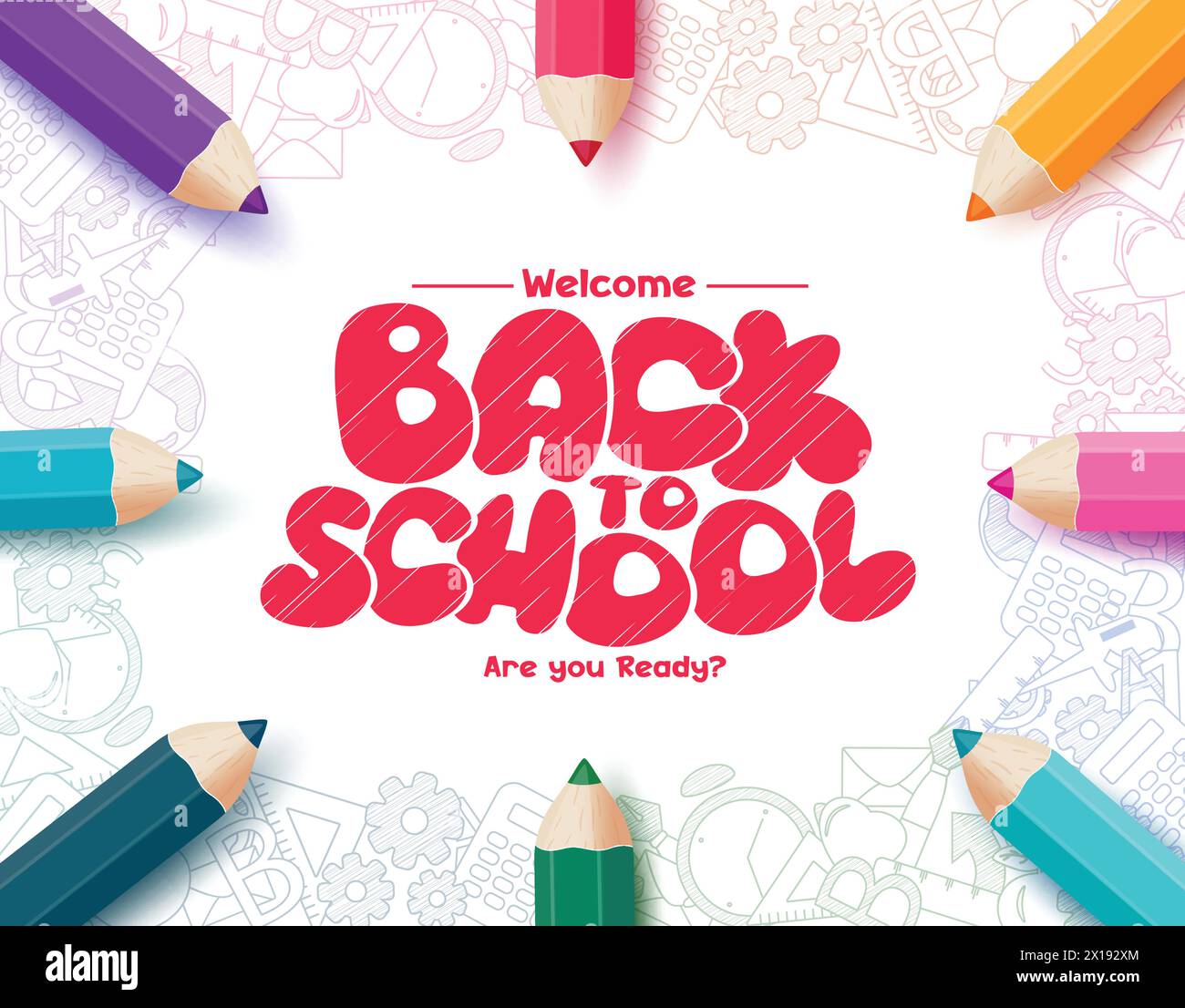 Back to school text vector template design. Welcome back to school ...