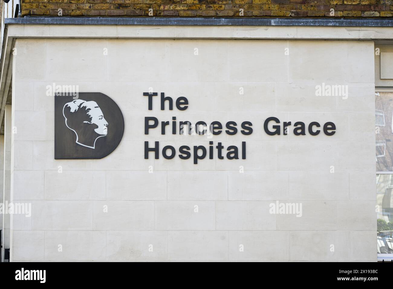 London, UK - March 23, 2024; Sign for The Princess Grace Hospital a ...