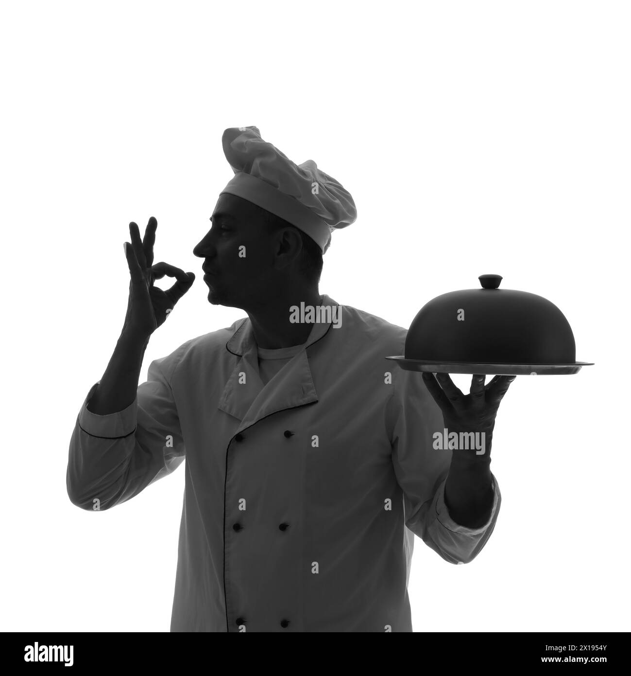 Mature man cooking food Black and White Stock Photos & Images - Alamy