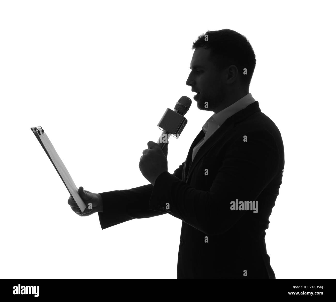 Black silhouette speaker Cut Out Stock Images & Pictures - Alamy