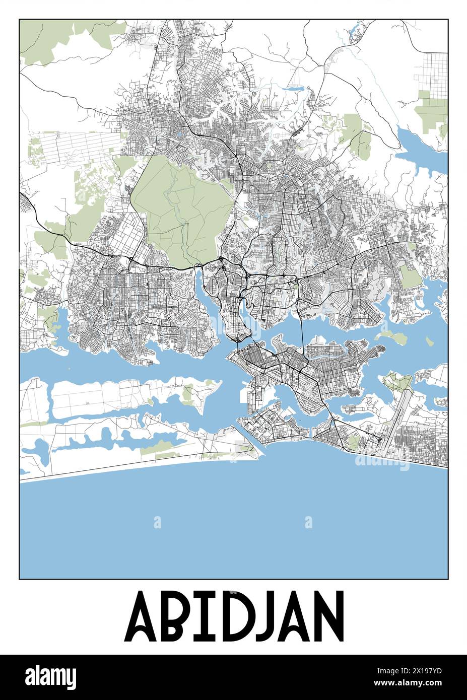 Map of abidjan Stock Vector Images - Alamy