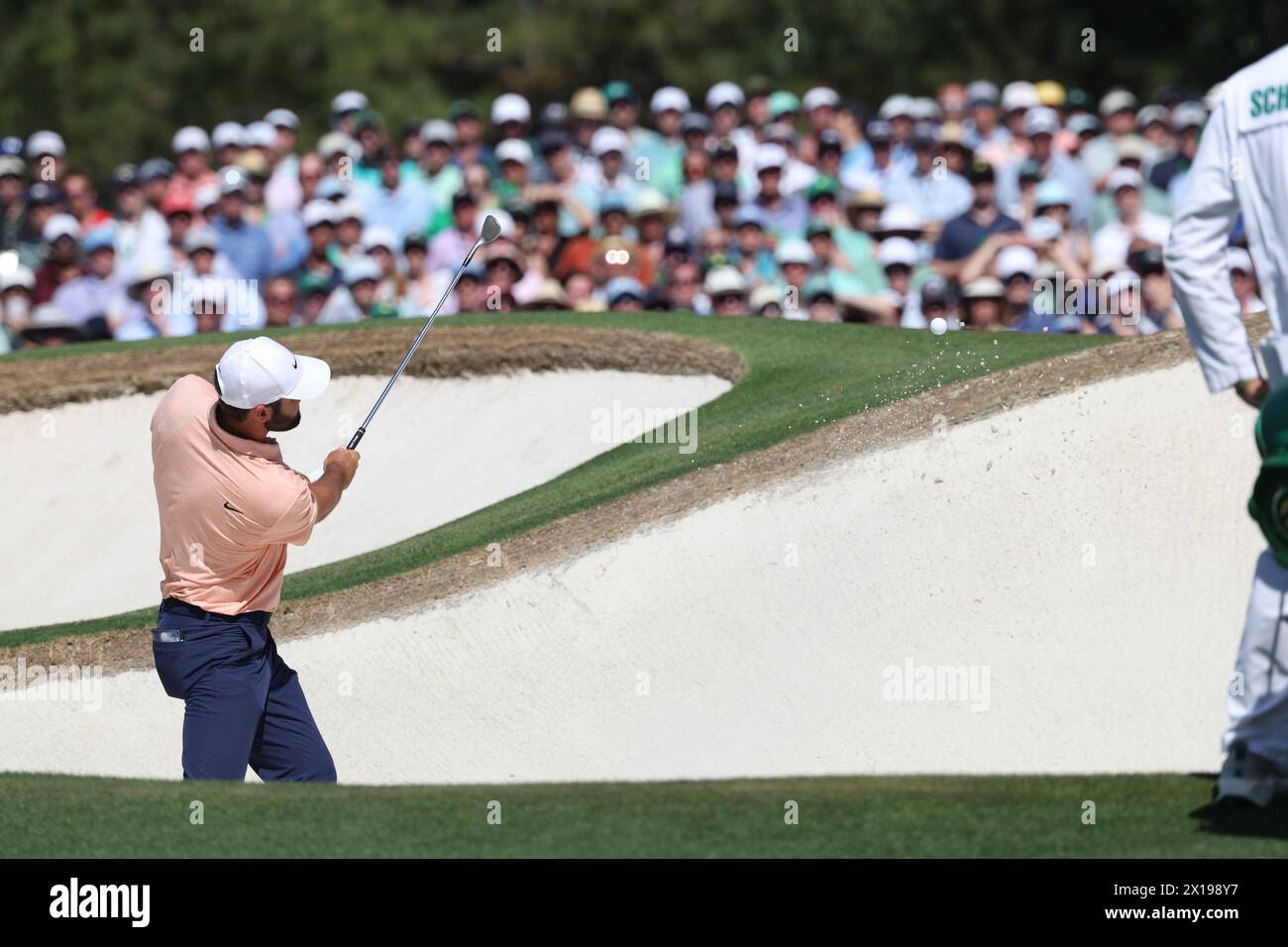 United States' Scottie Scheffler on the 7th hole during the day 4 of ...