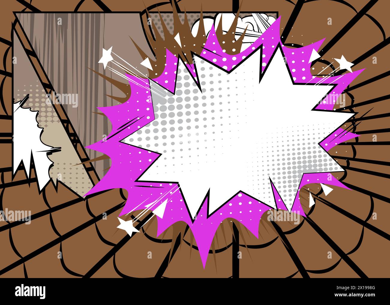 Awesome Cartoon Abstract Background, comic book backdrop. Retro vector ...