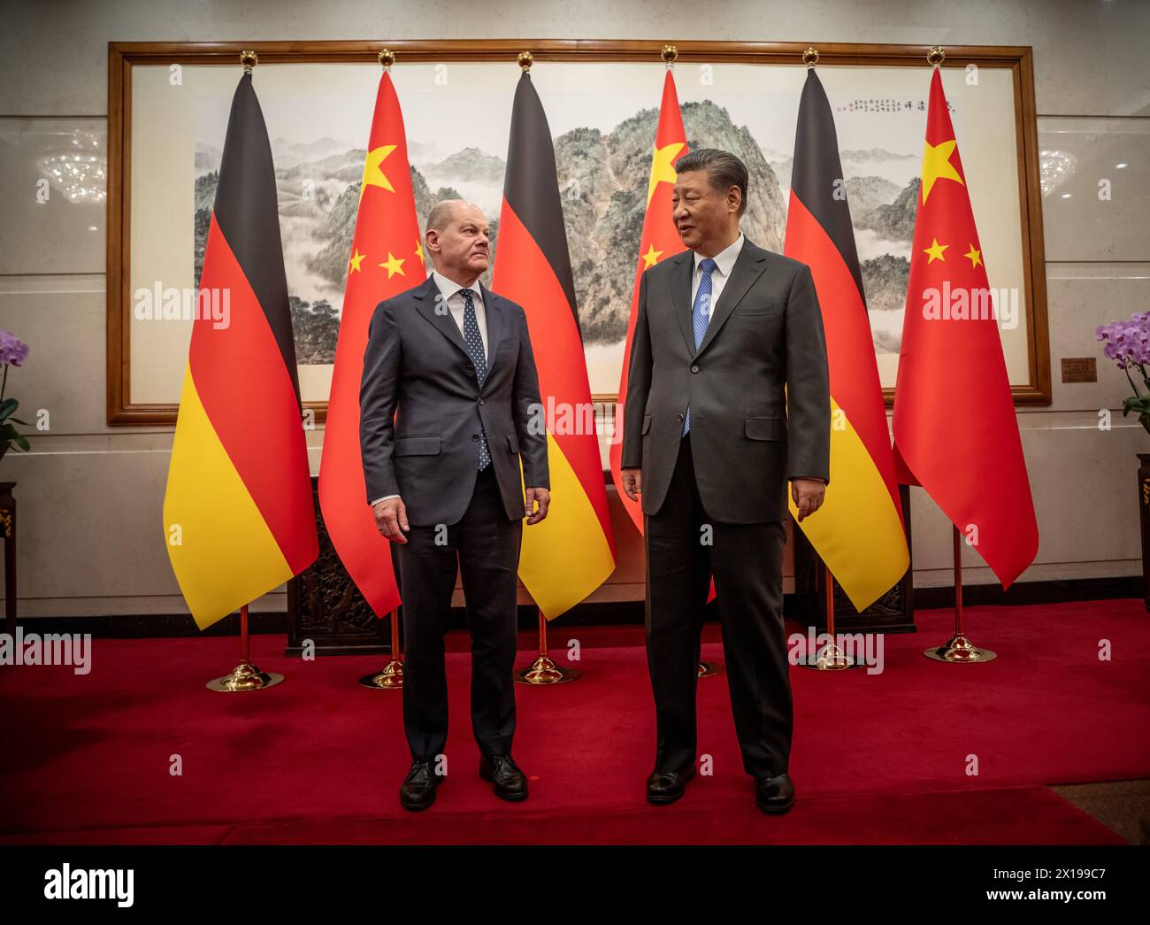 Beijing, China. 16th Apr, 2024. Federal Chancellor Olaf Scholz (SPD) is ...