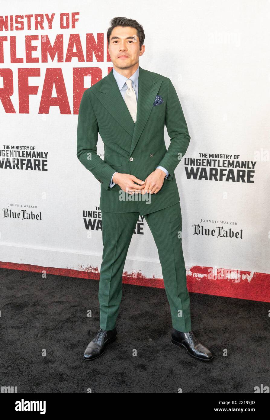 New York, USA. 15th Apr, 2024. Henry Golding attends premiere of The ...