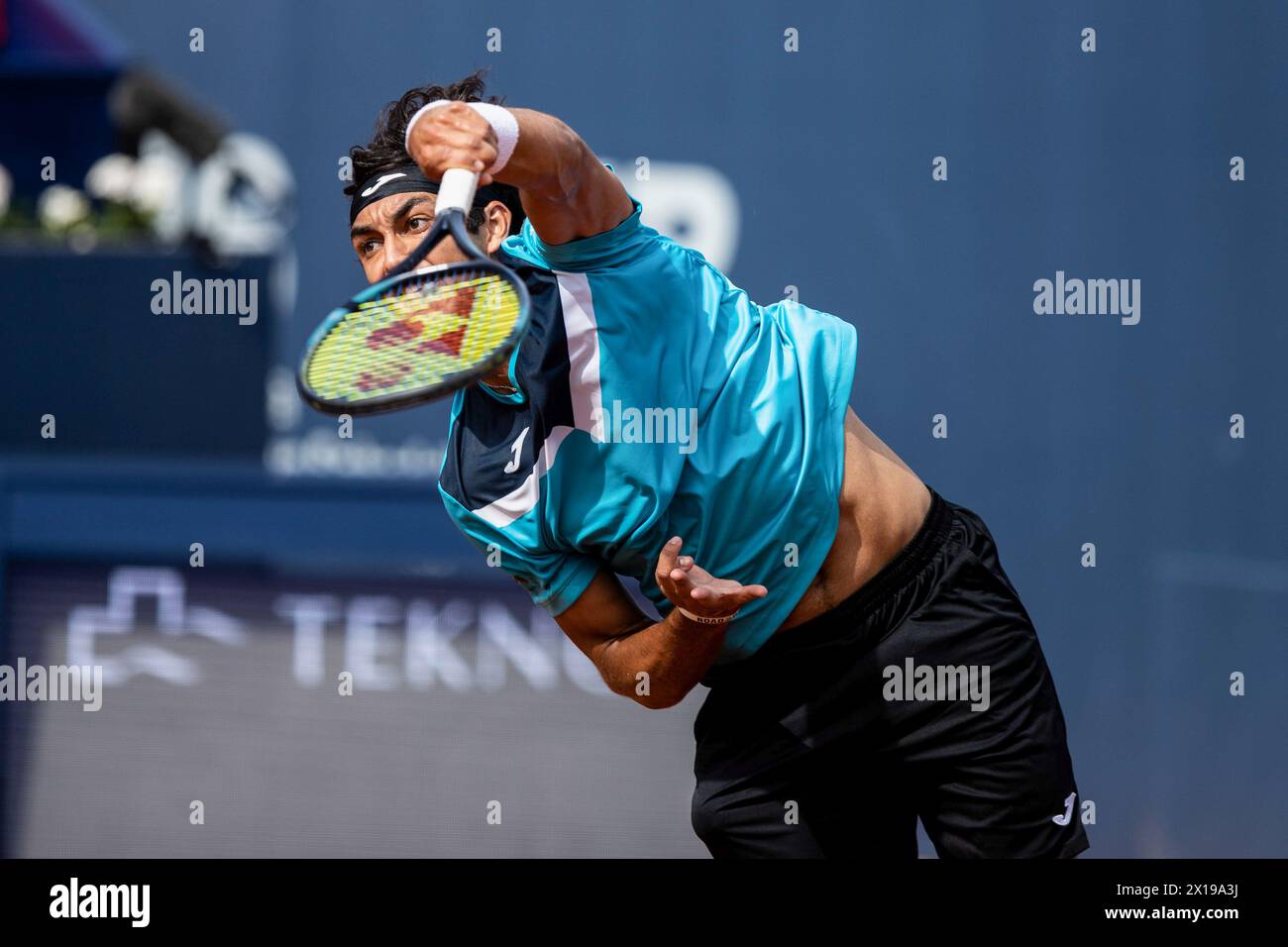 Daniel Rincon of Spain seen in action during his match against Facundo ...