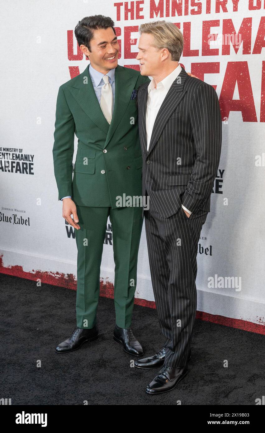 New York, USA. 15th Apr, 2024. Henry Golding and Cary Elwes attend ...