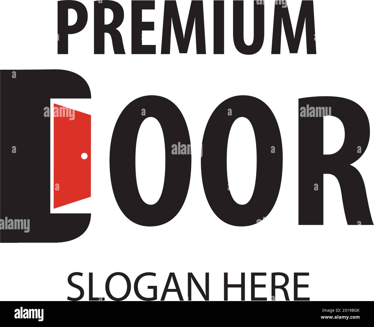 Initial Letter D door logo, Letter D with open door logo design ...