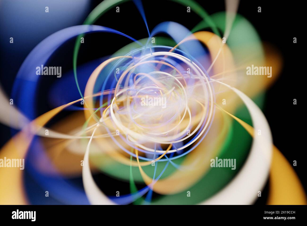 3d 3D illustration, colorful illusion isometric abstract shapes ...