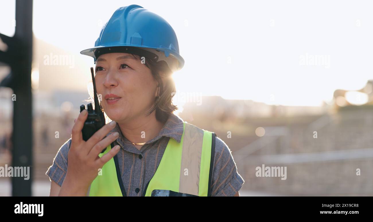 Lens flare construction site manager hi-res stock photography and ...