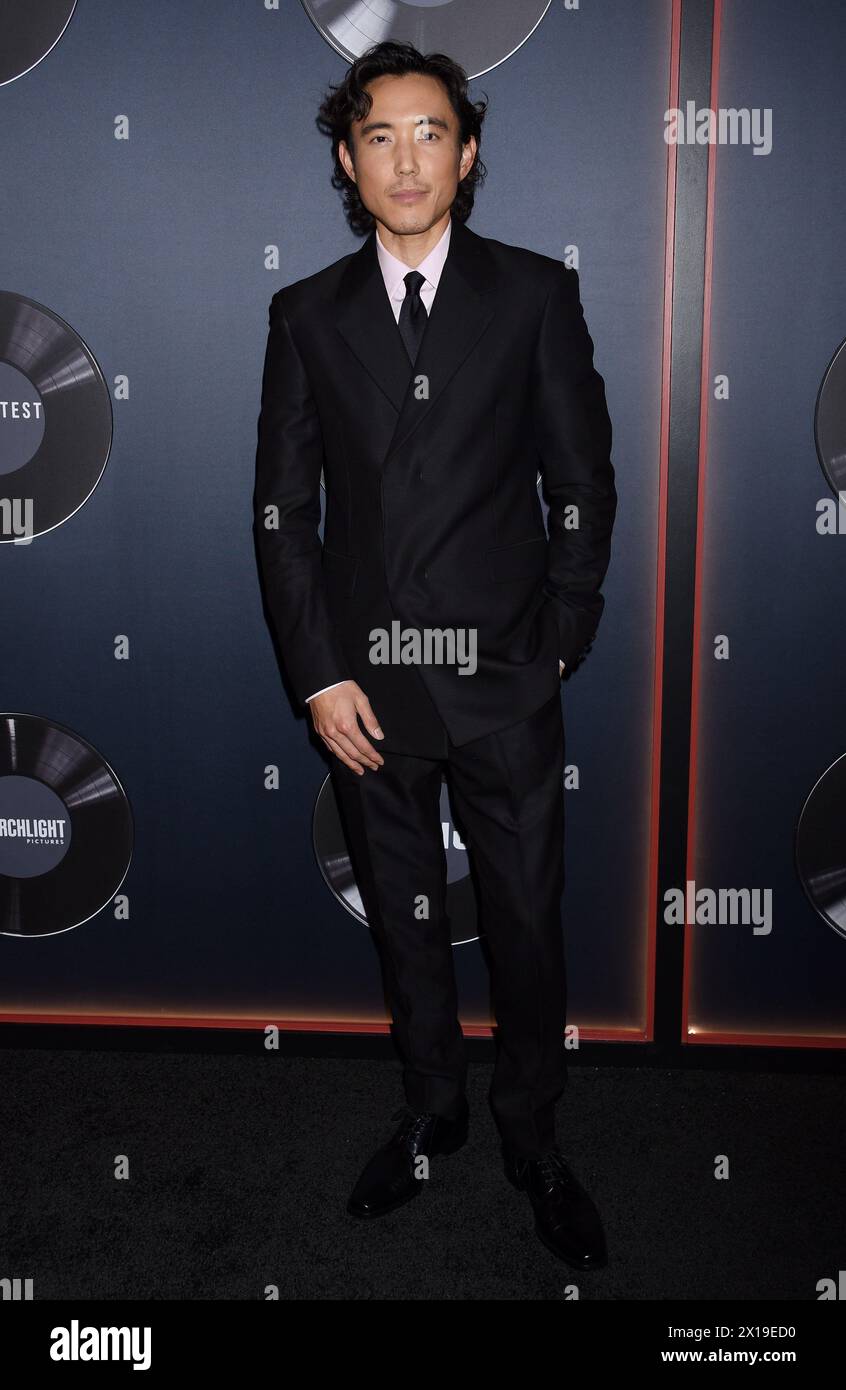 Los Angeles, USA. 15th Apr, 2024. Justin H. Min arriving at Searchlight ...