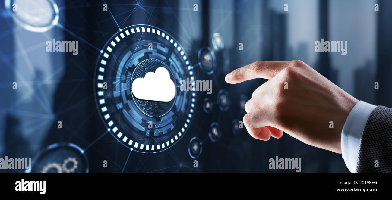 Cloud Computing Concept. Business click icon Stock Photo - Alamy