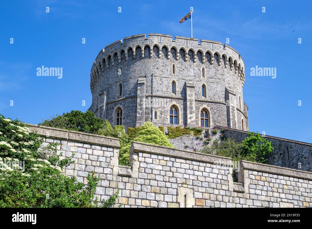 WINDSOR, GREAT BRITAIN - MAY 19, 2014: This is a view of the oldest ...