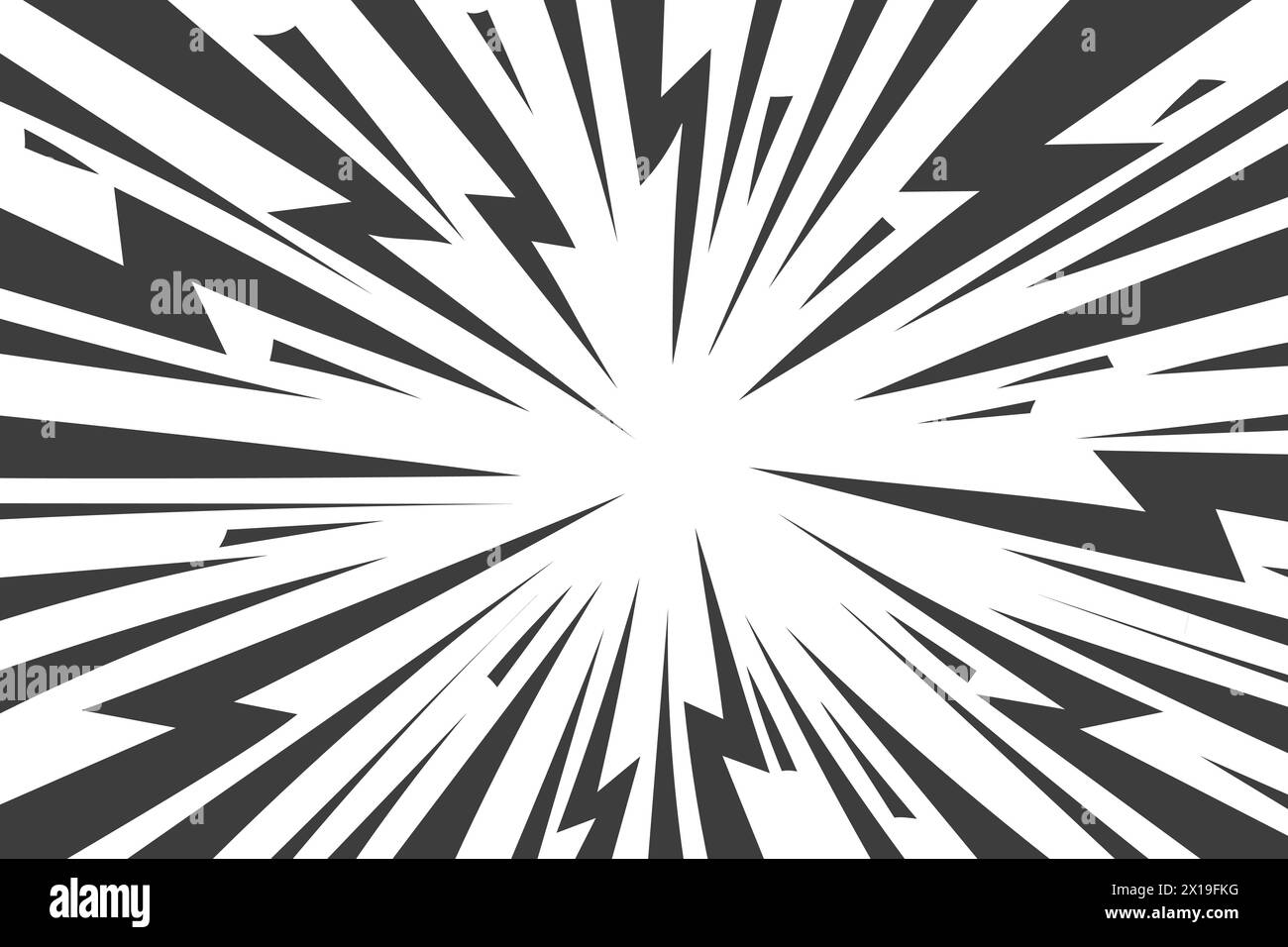 Speed lines in frame for manga comics book. Radial motion background ...