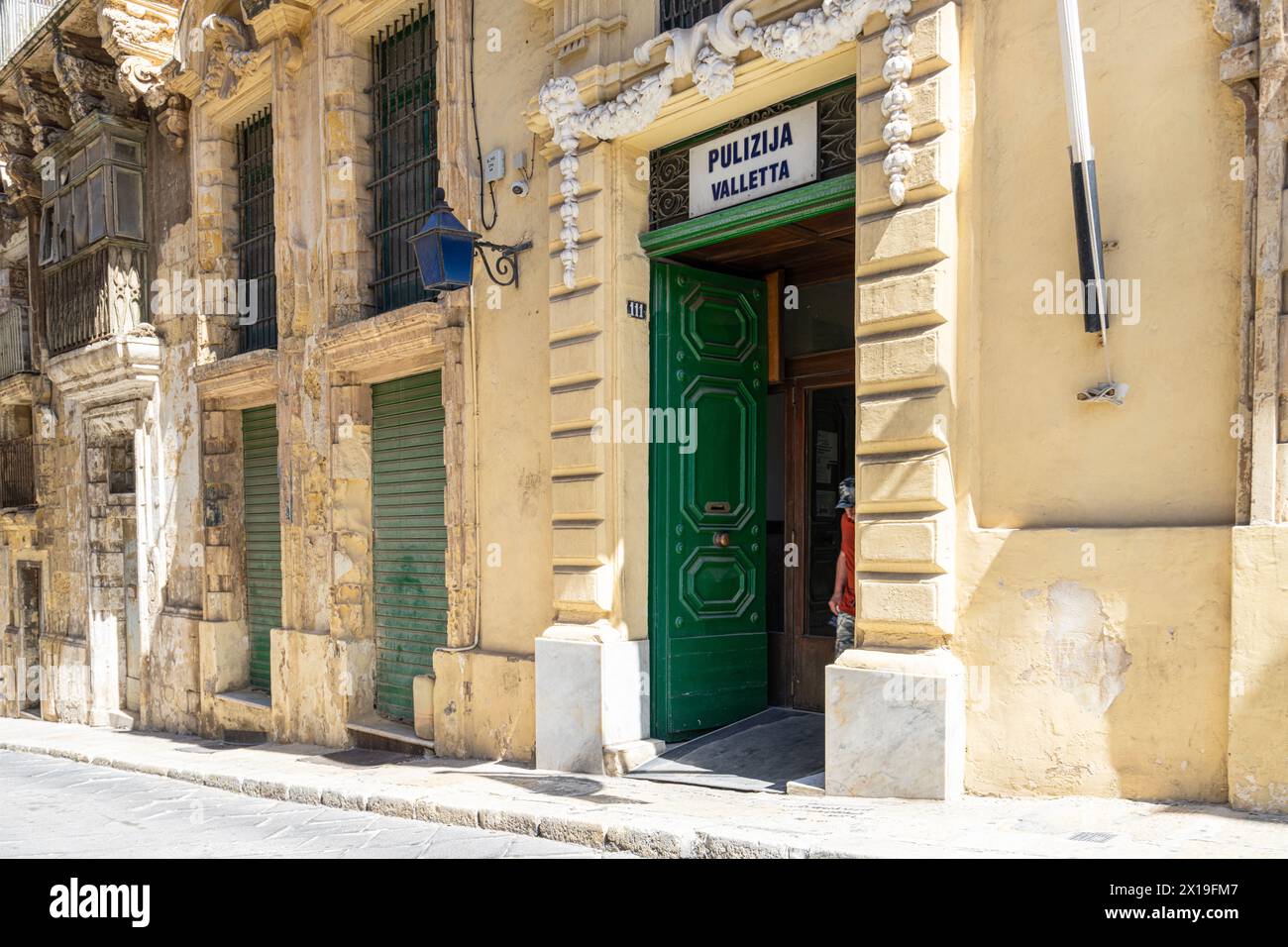Valletta, Malta, April 03, 2024. entrance of a police station in the ...