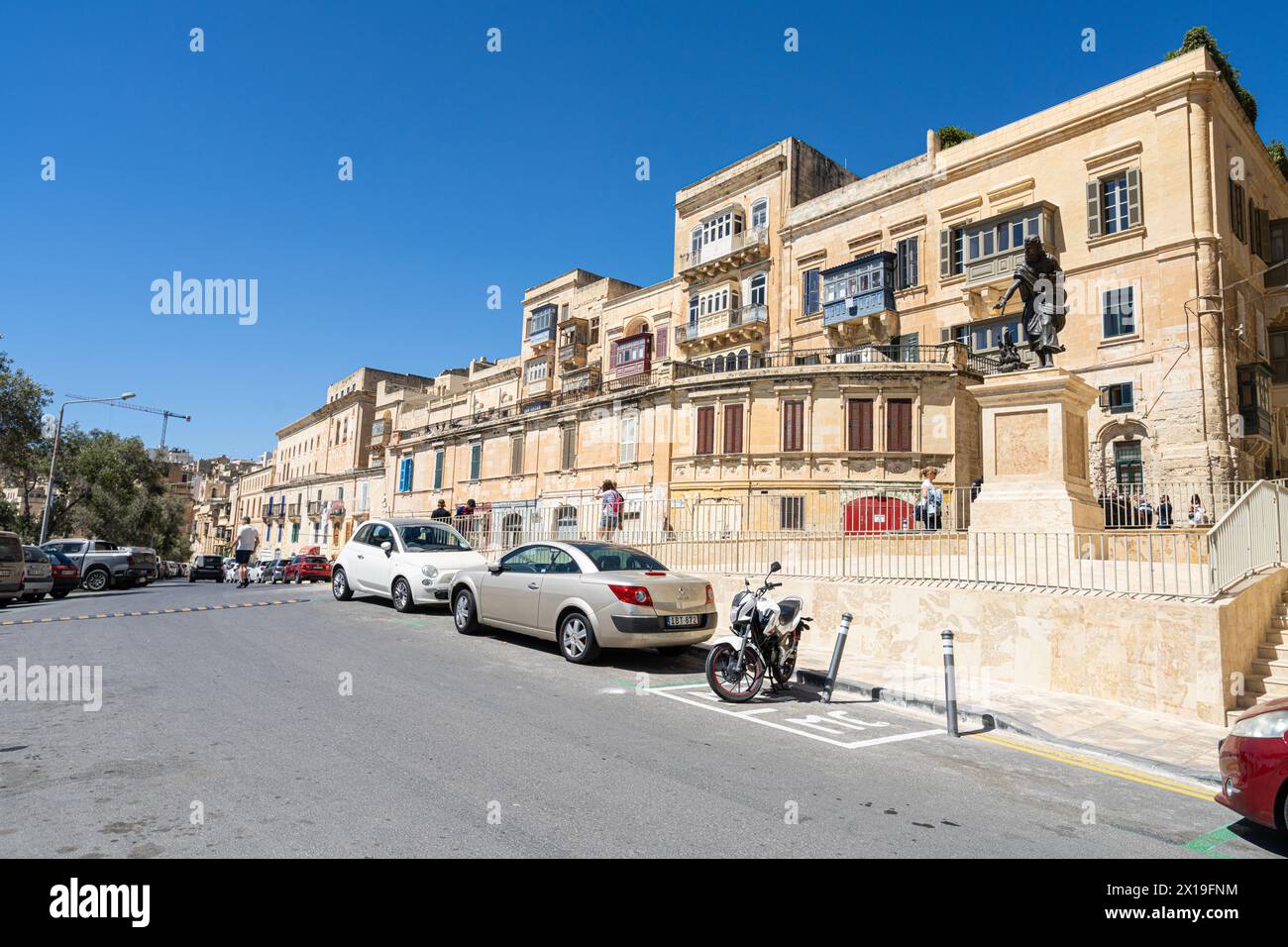 Valletta, Malta, April 03, 2024. panoramic view of the olf typical ...