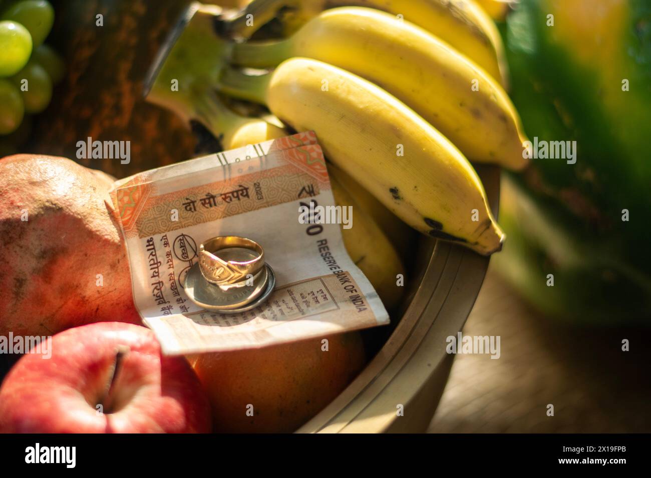 A Picture of Vishu kani which is an offering given to god during the ...