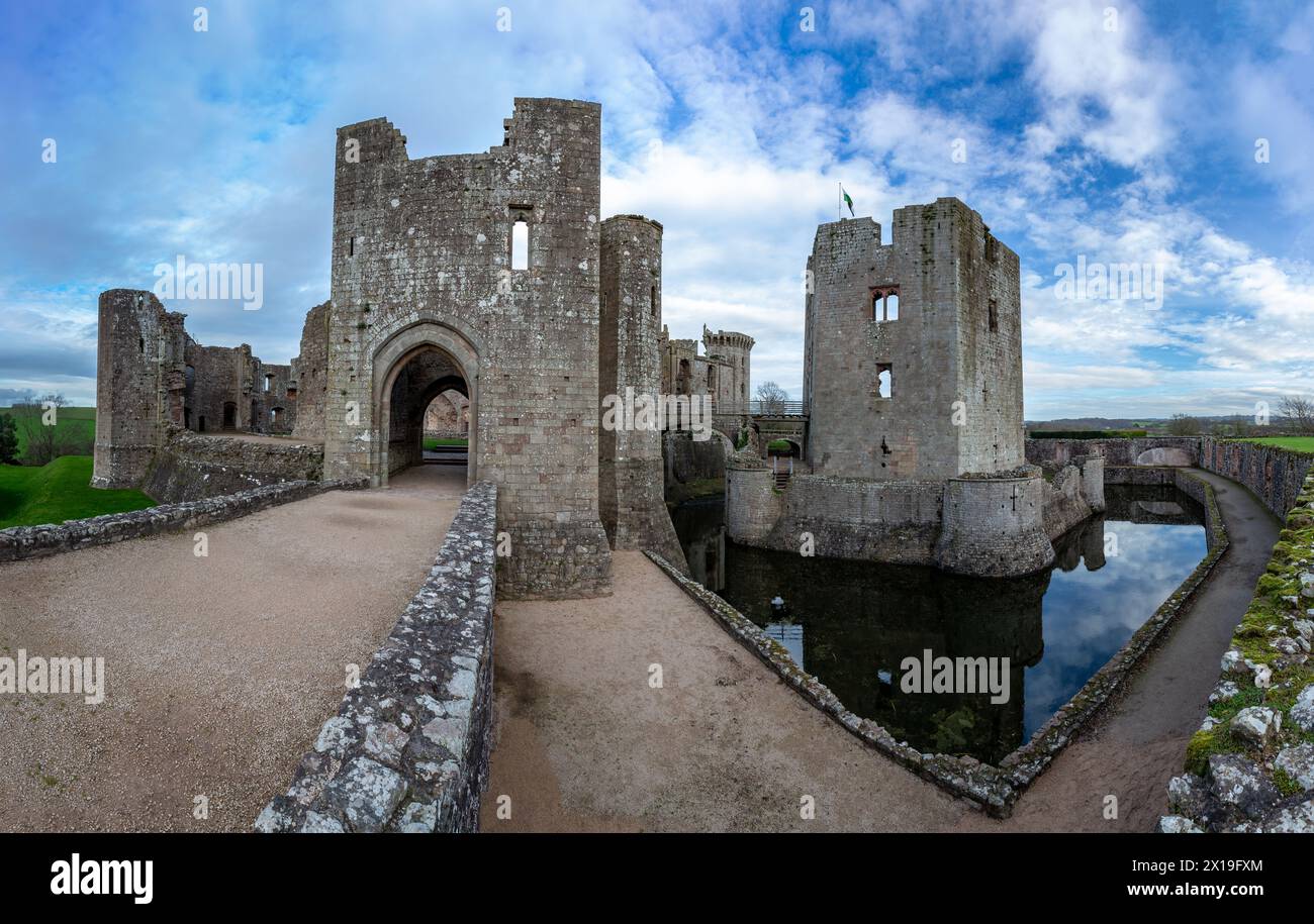 Raglan Castle, Monmouthshire, Wales, UK Stock Photo - Alamy