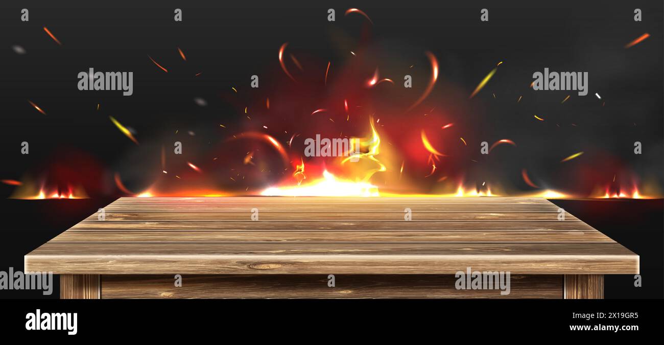 Dark burnt table Stock Vector Images - Alamy