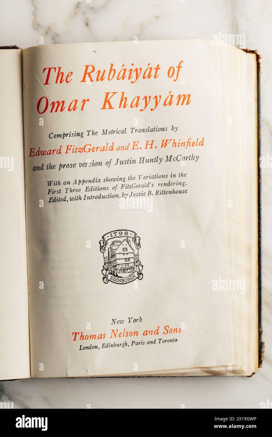1900 edition of The Rubaiyat of Omar Khayyam, the astronomer-poet of ...