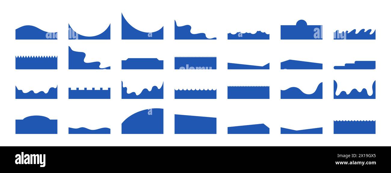 Bottom Border Shape And Separator For Website Design Isolated Vector Template For Website App